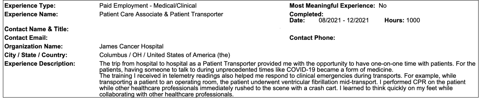 AMCAS Work and Activities Examples: How to Stand Out